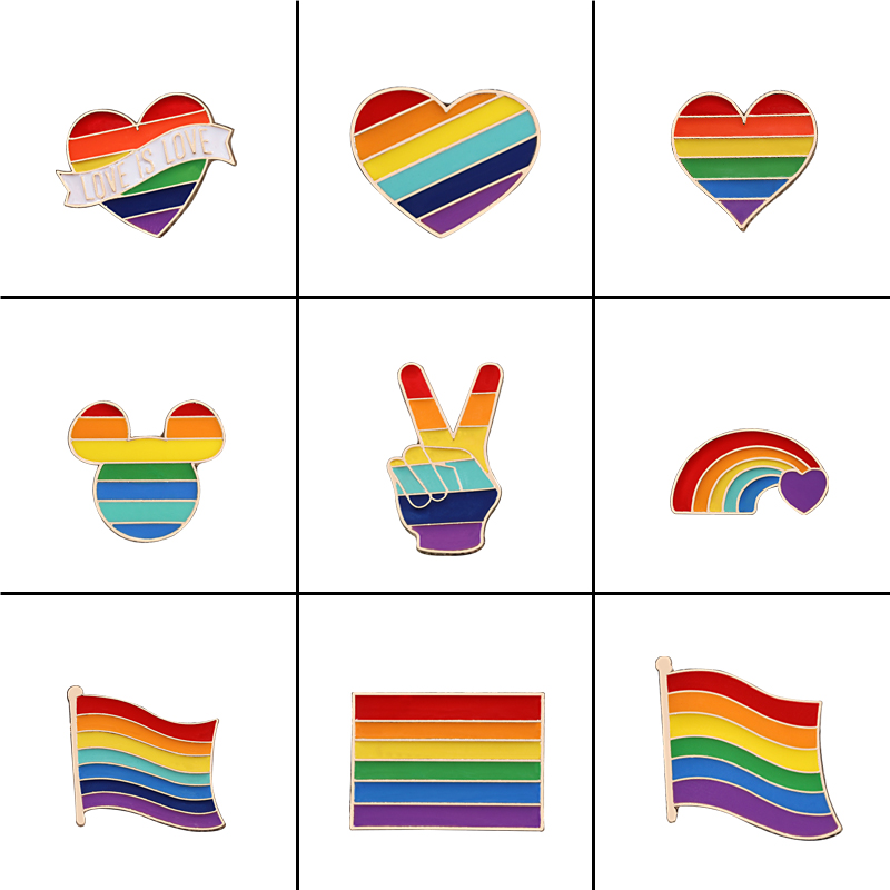 9 pins de fierté LGBT - Boutique-LGBTQIA